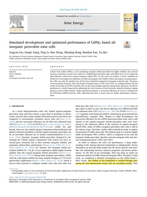 Cspbi3 Experimental Cell Cell Pdf Electrical Resistance And Conductance Physical Chemistry