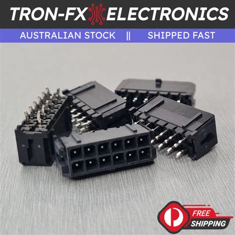 5pcs Mx3 0 12p 2x6 Pin 3 0mm Dual Row Straight Female Header Socket 3mm