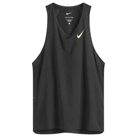 Nike Mens Running Aeroswift X Jakob Vest Black Gold Curated Menswear