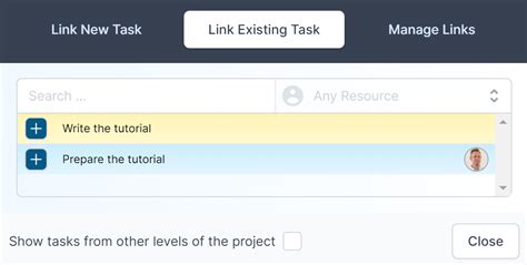 Linking Tasks Project Notes