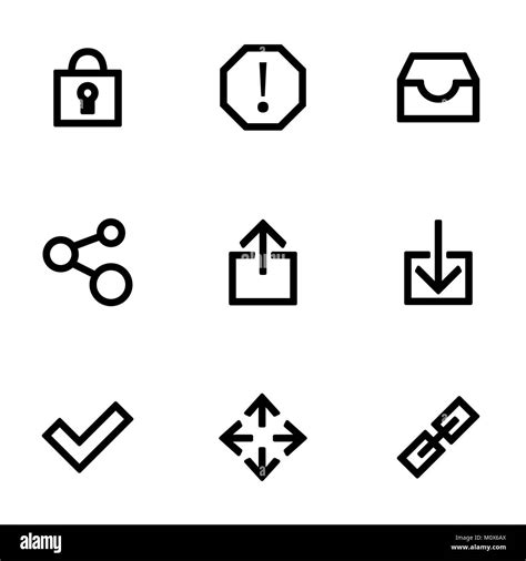 Set Of Icons For Simple Flat Style Ui Design Stock Vector Image Art Alamy