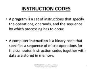 Coa Module Ii Basic Computer Organizations And Design PPTX