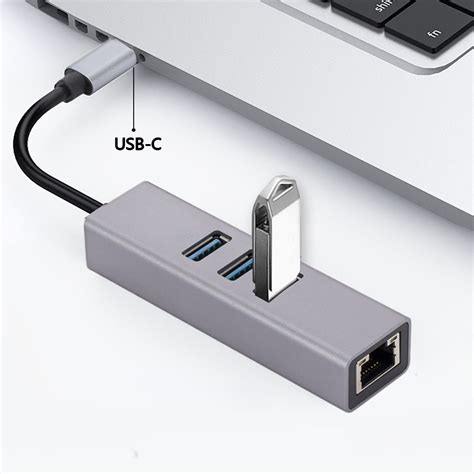 Mairbeon Expansion Dock High Speed Data Transmission 1000mbps 3 Ports Usb3 0 Type C To Rj45 Lan