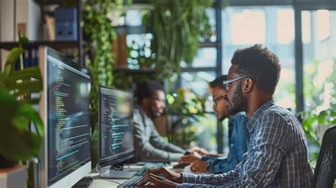 Programmers Working On A Project Premium Ai Generated Image