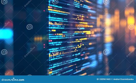 3d Rendering Of Computer Abstract Screen Background Coding Programming Developing Typing Script
