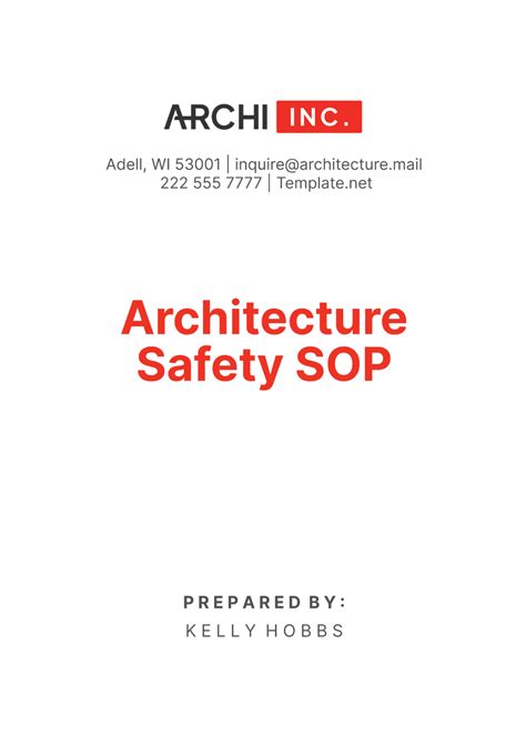Free Architecture Safety Sop Template To Edit Online