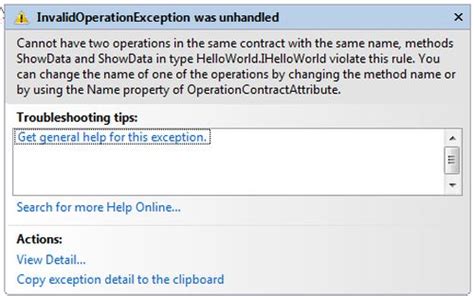 Wcf Method Overloading