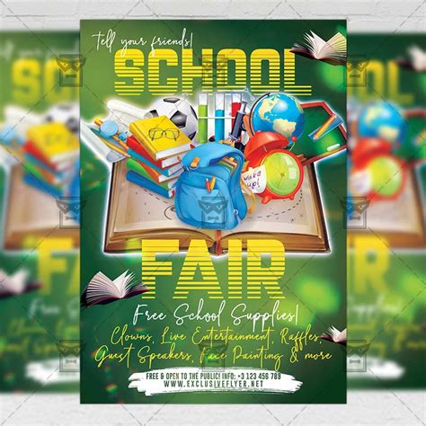 School Fair 2019 School A5 Template Free Business Card Templates Graphic Design Fun Free