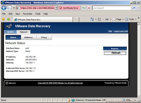 Setting Up VCenter 4 Data Recovery