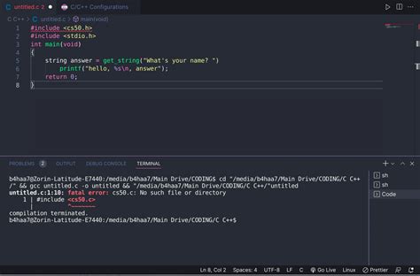 Im New To Cs50 And Im Trying To Install The Cs50 Library But I Cant Install It In The