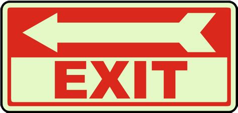 Exit Left Arrow Sign A By SafetySign Com