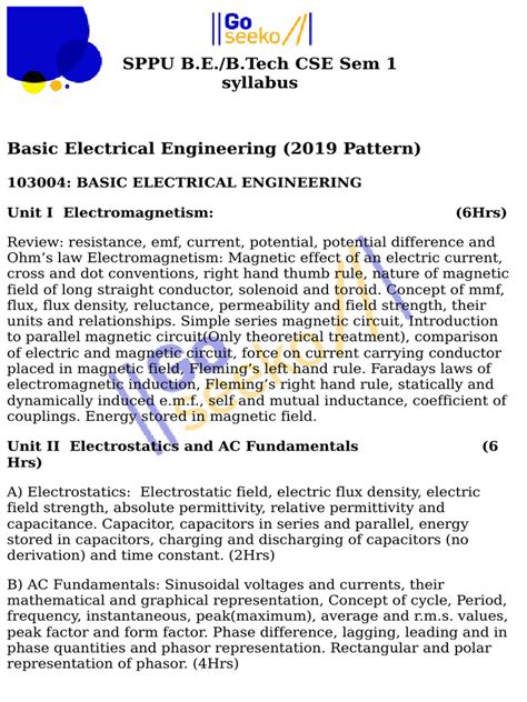 Cse Sem 1 Syllabus Pdf Force Superconductivity
