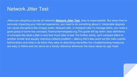 Ppt Network Jitter Test Powerpoint Presentation Free Download Id 11626804