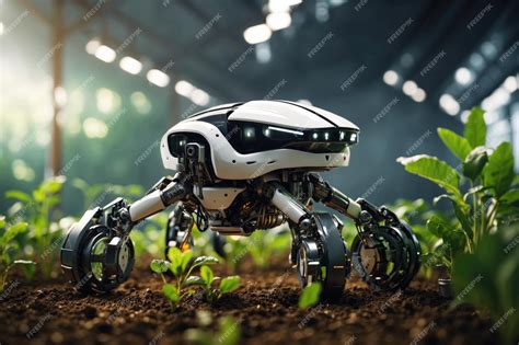 Premium Ai Image Agriculture Robotic Smart Farm Technology With Smart Agriculture Farming