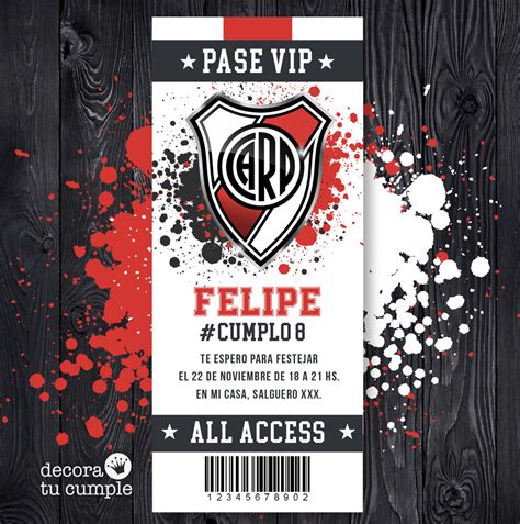 Kit Imprimible Futbol River Decora Tu Cumple