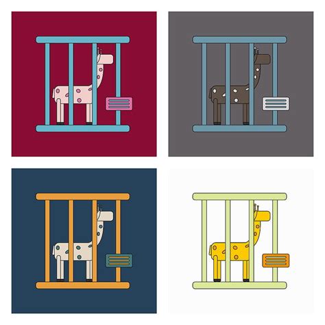 귀여운 만화 유행 디자인 벡터와 작은 기린 Ai Eps Uidownload