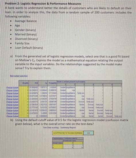 Solved Best Subset Selectionproblem 2 Logistic Regression