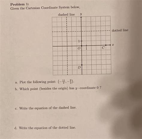 Solved Problem Given The Cartesian Coordinate System Chegg