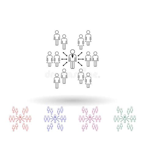 Business Relationship With Customers Multi Color Icon Simple Thin Line Outline Vector Of