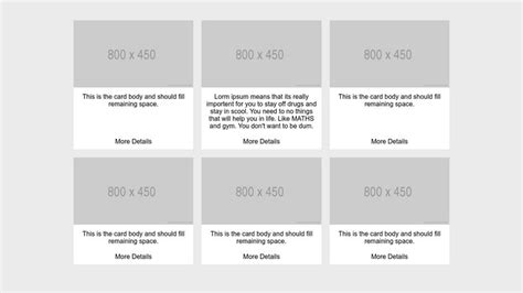 Flexbox Equal Height Cards