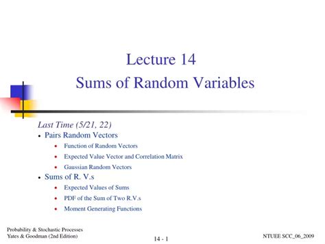 Ppt Lecture 14 Sums Of Random Variables Powerpoint Presentation Free