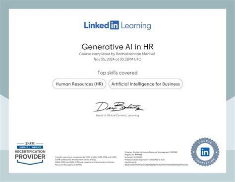 Radhakrishnan Manivel On Linkedin Certificate Of Completion