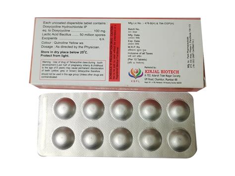 Doxiflem LB Doxycycline Lactic Acid Bacillus Tablets Strength 100mg At 90 Box In Bhopal