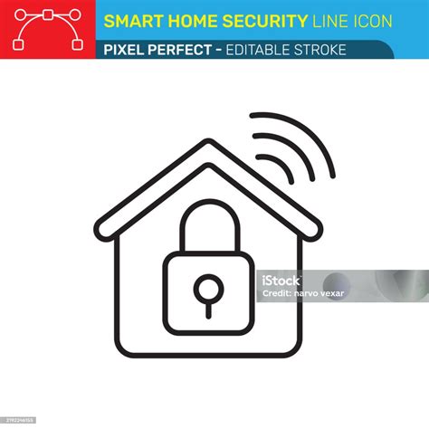 스마트 홈 보안 아이콘 자물쇠 및 무선 신호가 있는 집 개요 미니멀한 디자인 Iot 개념 가정 보호 편집 가능한 스트로크로 완벽한 픽셀 Ui 및 Ux 벡터 아이콘 0명에
