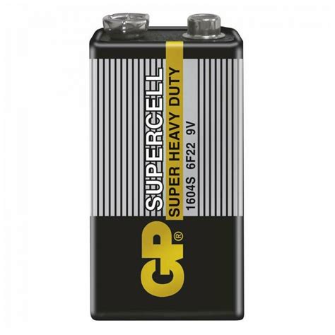 Батарея GP Supercell 1604S 6F22, 1 шт. 9V [GP 1604S-B] — купить по ...