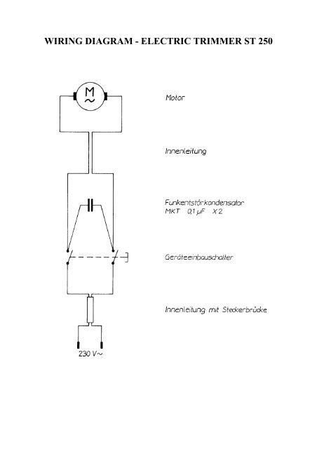 Wiring Diagram Electric Trimmer St 250