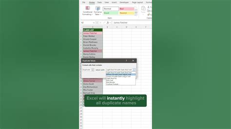 Stop Searching For Duplicates Manually Find Duplicate Names In Excel Fast Excel Shorts Youtube