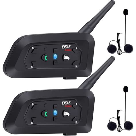 buy motorcycle helmet bluetooth headset ejeas v6 pro 2 way 1200m