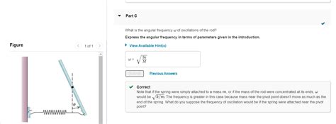 Solved Part CWhat is the angular frequency ω of Chegg
