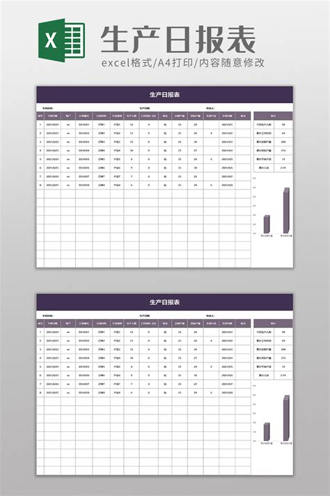 生產日報表excel模板 Xls Excel模板範本素材免費下載 Pikbest