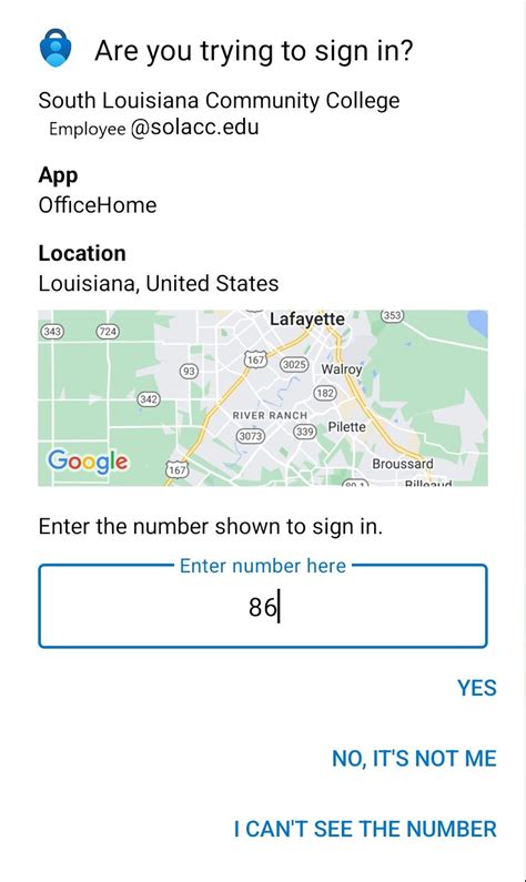 Microsoft Authenticator Number Match South Louisiana Community College