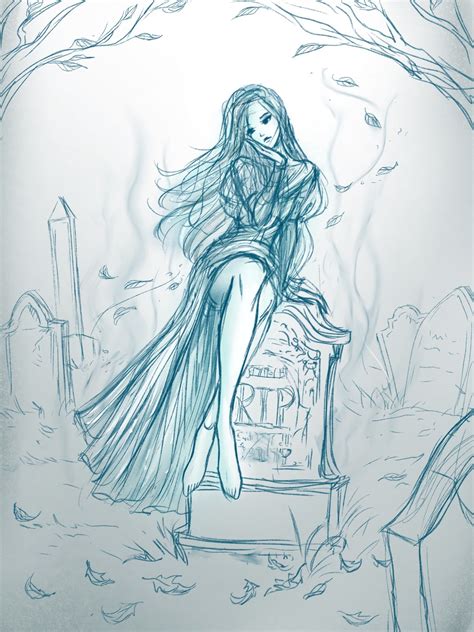 Ghost Girl Drawing