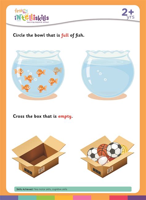 Full And Empty Worksheet