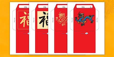 Australia Lunar New Year Envelope Template Teacher Made