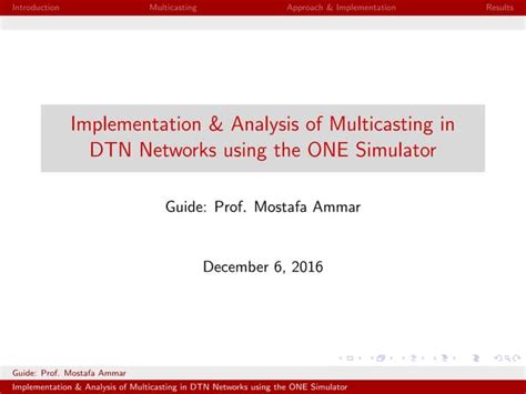 Multicasting In Dtn Networks Ppt