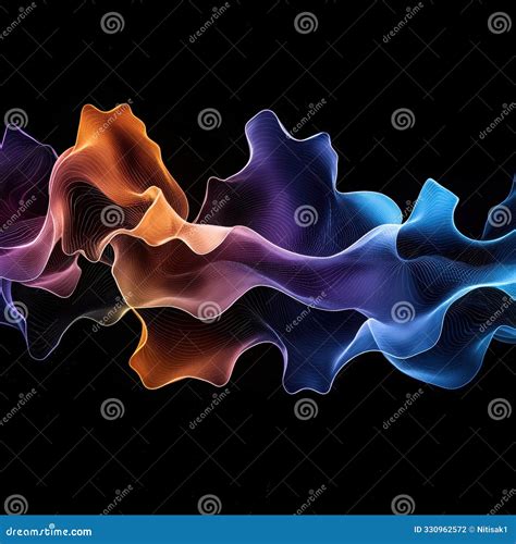 Abstract Waveforms Blend Vibrant Colors Creating A Dynamic Visual Display Suitable For Digital