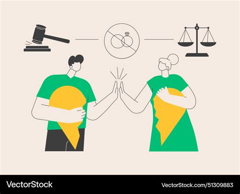 Divorce Abstract Concept Royalty Free Vector Image