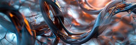 Intertwining Lines And Curves Abstract Shapes In Monochrome Colors Premium Ai Generated Image