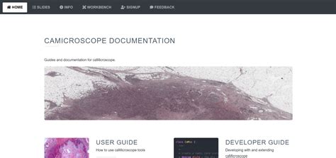 Navbar Not Displaying In Documentation Page Issue Camicroscope CaMicroscope GitHub