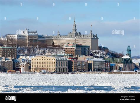 The Quebec City Vieux Port Old Port Is Pictured From Levis Stock