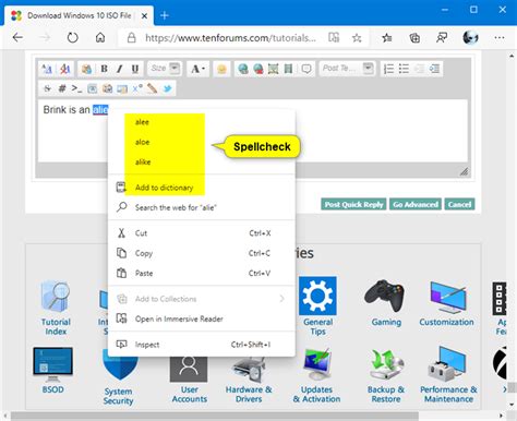 Enable Or Disable Check Spelling When Entering Text In Microsoft Edge