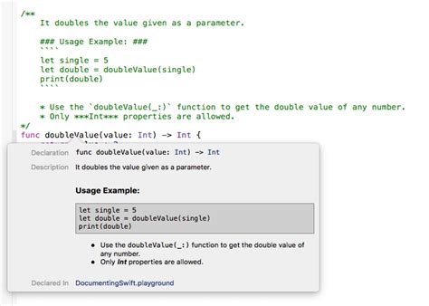 Documenting Your Swift Code In Xcode Using Markdown