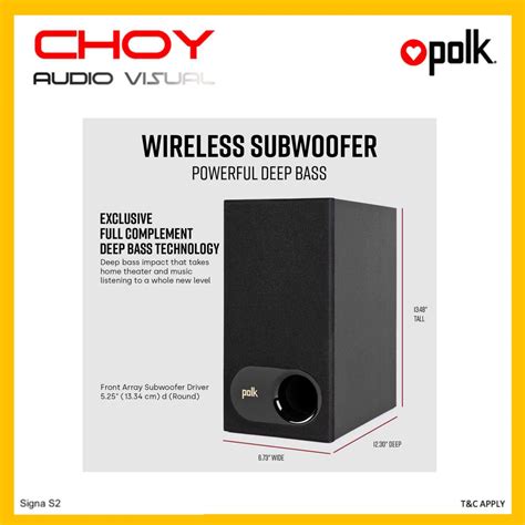 Polk Audio Signa S Universal Tv Sound Bar And Wireless Subwoofer System Free Gift Choy