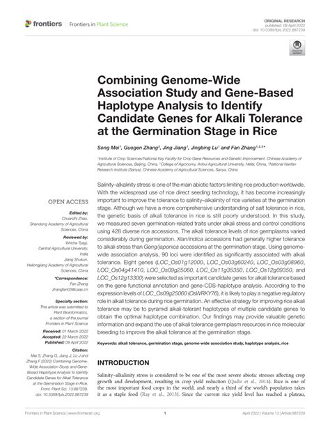 Pdf Combining Genome Wide Association Study And Gene Based Haplotype