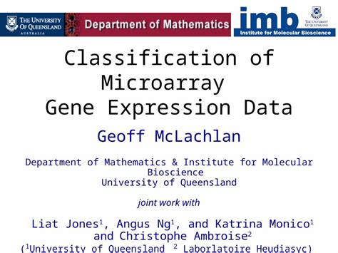 Ppt Classification Of Microarray Gene Expression Data Dokumentips