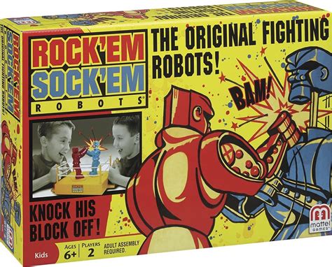 Customer Reviews Mattel Rock Em Sock Em Robots Game Red Blue Yellow Ccx97 Best Buy